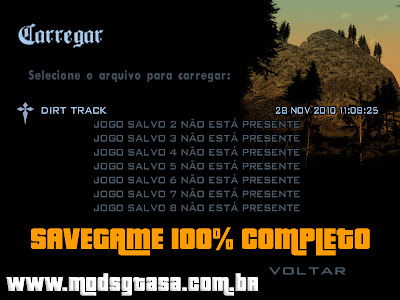 Gta san andrea pc: Savegame 100% Completo para GTA San Andreas